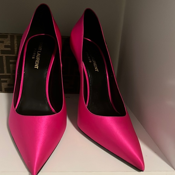 Shoes | Beautiful Hot Pink Ysl Heels | Poshmark